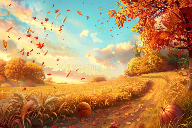 Beginning of Autumn Solar Terms Beautiful Autumn Scenery Autumn Harvest ...