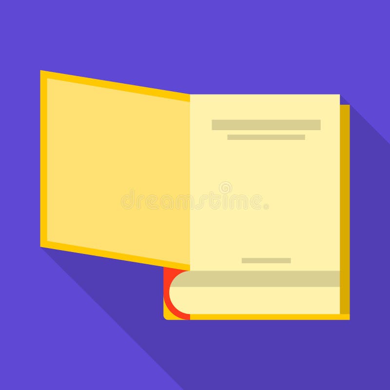 Beginning of Book Icon, Flat Style Stock Vector - Illustration of ...