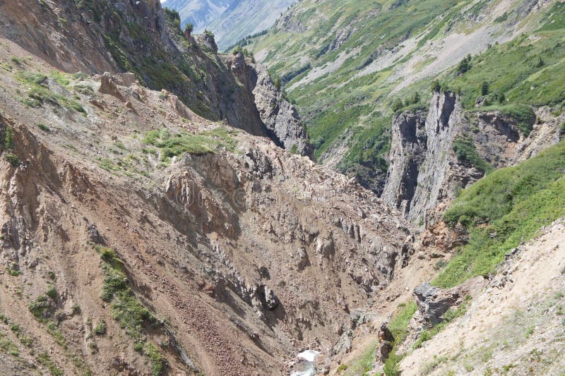 Mountain Range in the Upper Reaches of the Left Bilin River in the ...