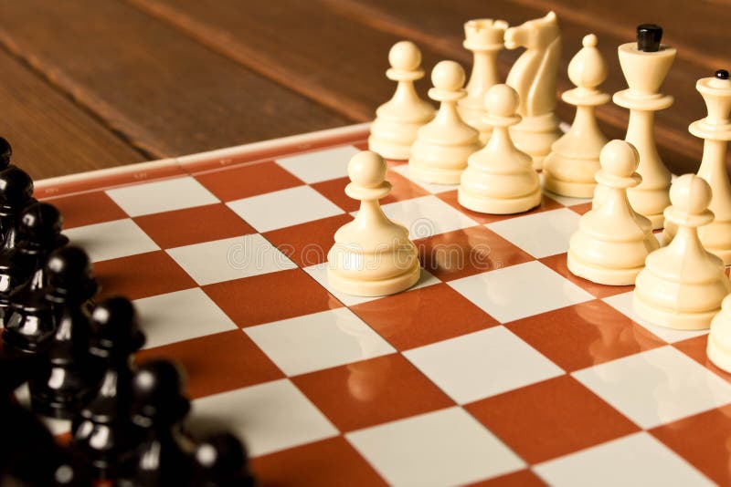 The Beginning of the Chess Game. the Concept of the Game of Chess Stock ...