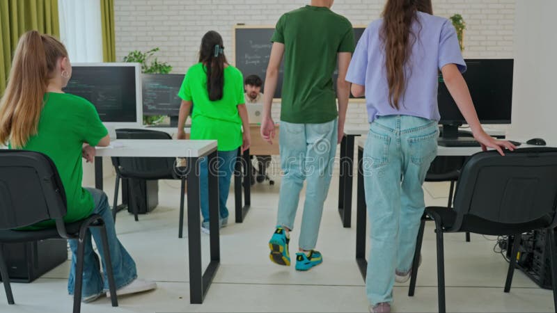 Beginning of a Computer Science or Coding Lesson Stock Video - Video of ...