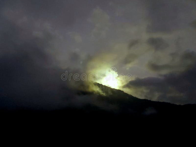 Beginning of the Day and Ending of the Day Sun Rays Falls on the Peak ...