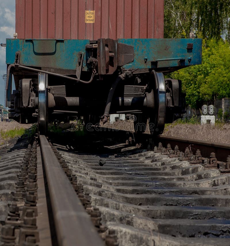 The Beginning of a Freight Train, a Freight Wagon Stock Image - Image ...