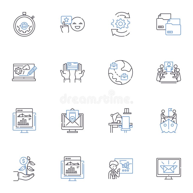Beginning Groundwork Line Icons Collection. Preparation, Foundation ...