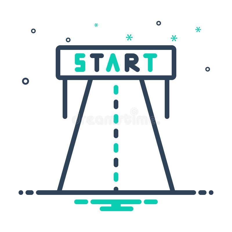 Mix Icon for Finish, Complete and End Stock Illustration - Illustration ...