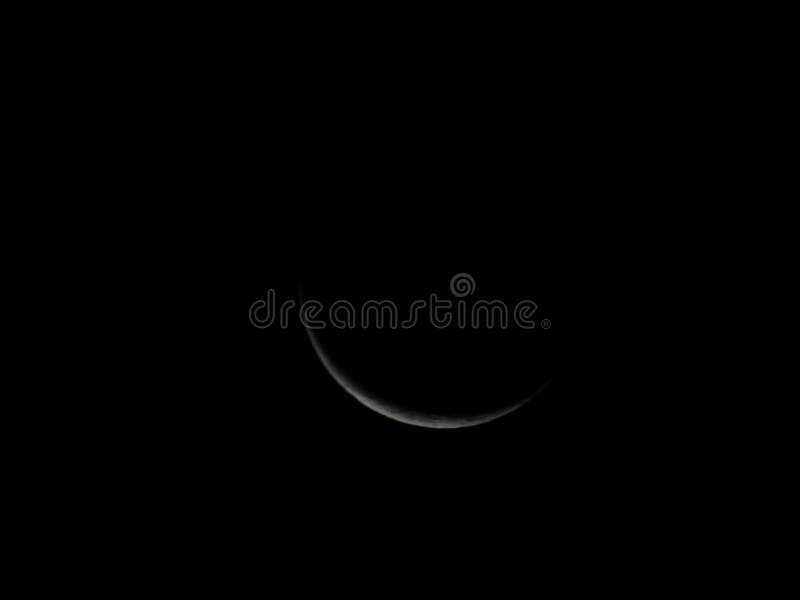 Thin crescent moon stock image. Image of impact, rocky - 1016847