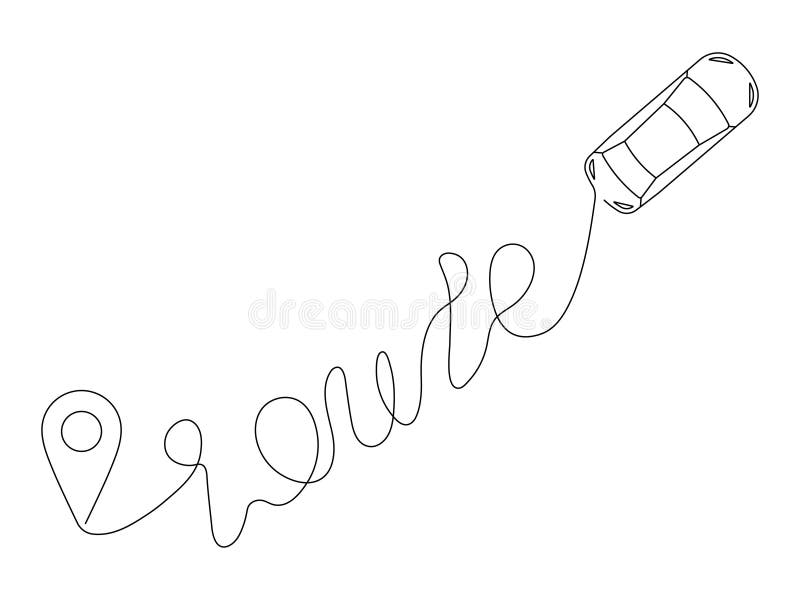 Path Continuous Line Stock Illustrations – 948 Path Continuous Line ...