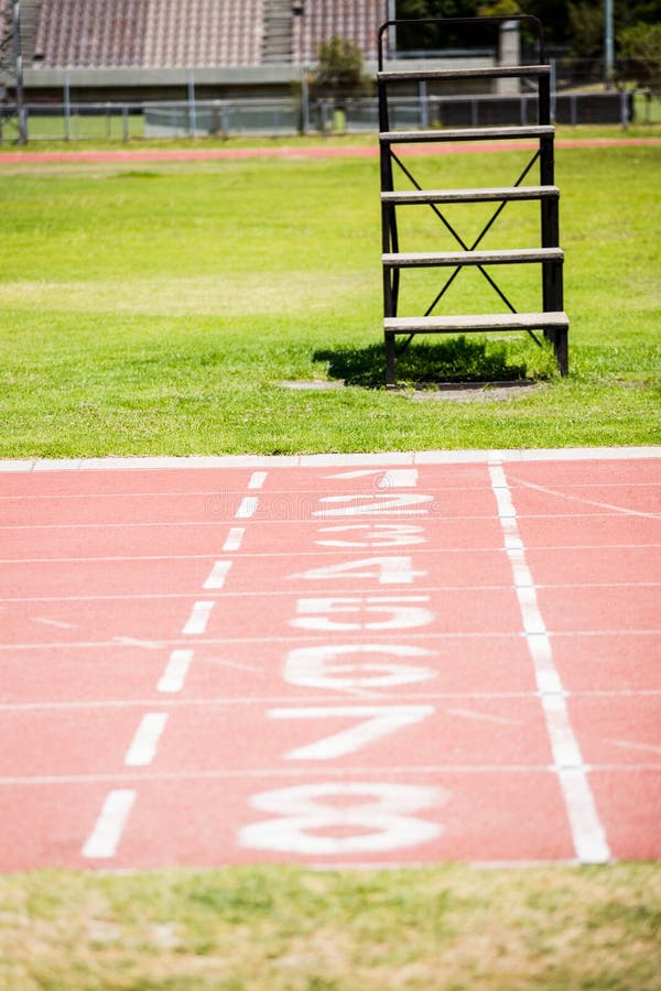 The Beginning of the Running Track Stock Image - Image of athlete ...