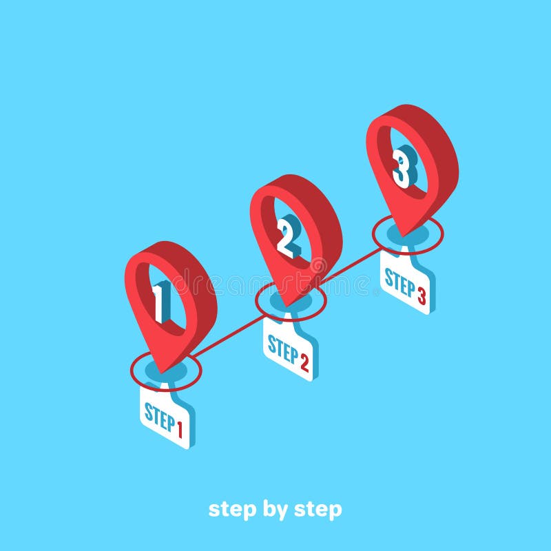 Step by step stock vector. Illustration of step, treasure - 185645143