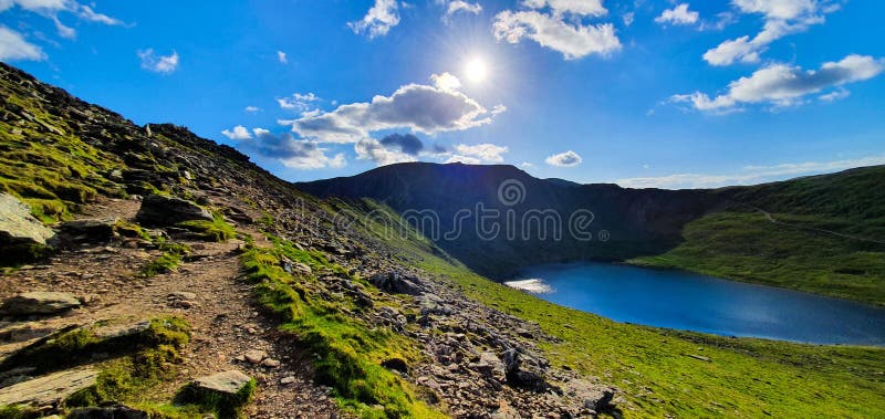 Helvellyn Via Striding Edge Stock Image - Image of trekking, panoramic ...