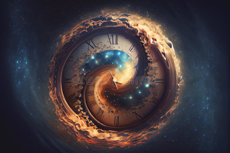 Beginning of Time and Everything Big Bang Concept Stock Illustration ...