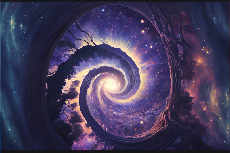 Beginning of Time and Everything Big Bang Concept Stock Illustration ...