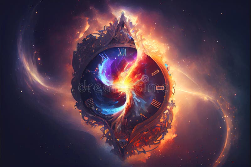 Beginning of Time and Everything Big Bang Concept Stock Illustration ...