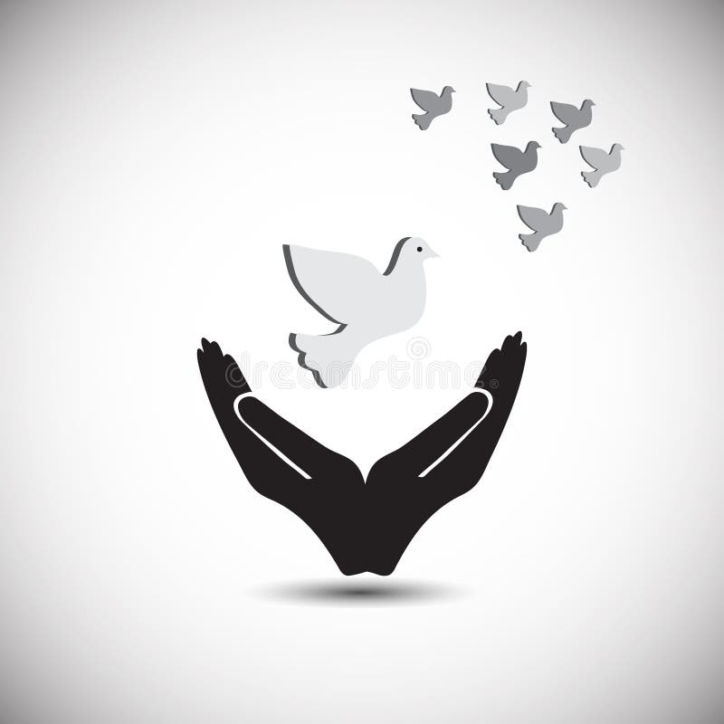 Fred och frihet vektor illustrationer. Illustration av challenge - 79645038