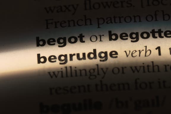 Begrudge stock afbeelding. Image of begrip, woordenboek - 114410851