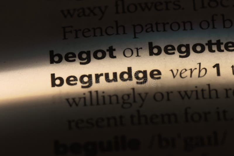 Begrudge stock image. Image of idea, printed, definition - 114410851