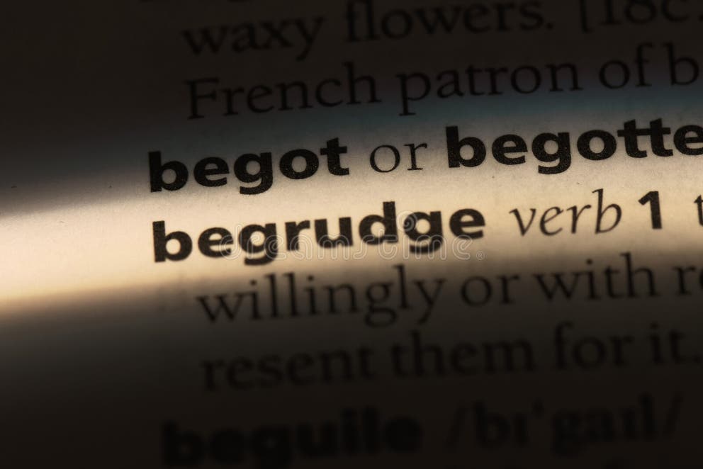 Begrudge stock image. Image of idea, printed, definition - 114410851