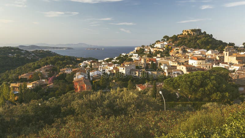 Begur with Castle, a Typical Spanish Town in Catalonia, Spain Stock ...
