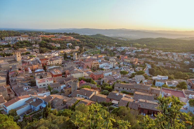Begur with Castle, a Typical Spanish Town in Catalonia, Spain Stock ...