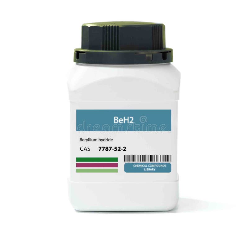 BeH2 - Beryllium Hydride stock image. Image of compound - 310549803