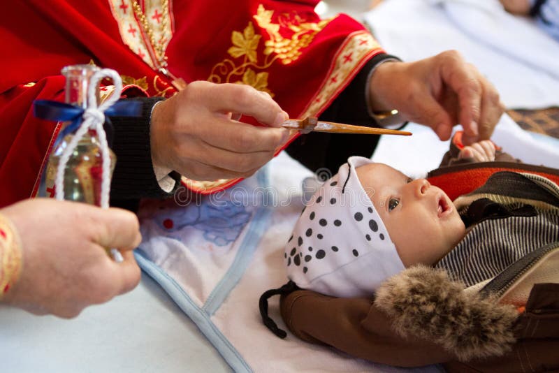Dop av bebis fotografering för bildbyråer. Bild av klosterbroder - 35282549