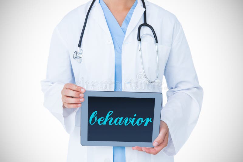 Behavior Against Doctor Showing Tablet Pc Stock Photo - Image of female ...