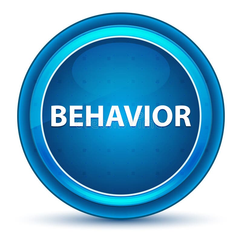 Behavior Eyeball Blue Round Button Stock Illustration - Illustration of ...