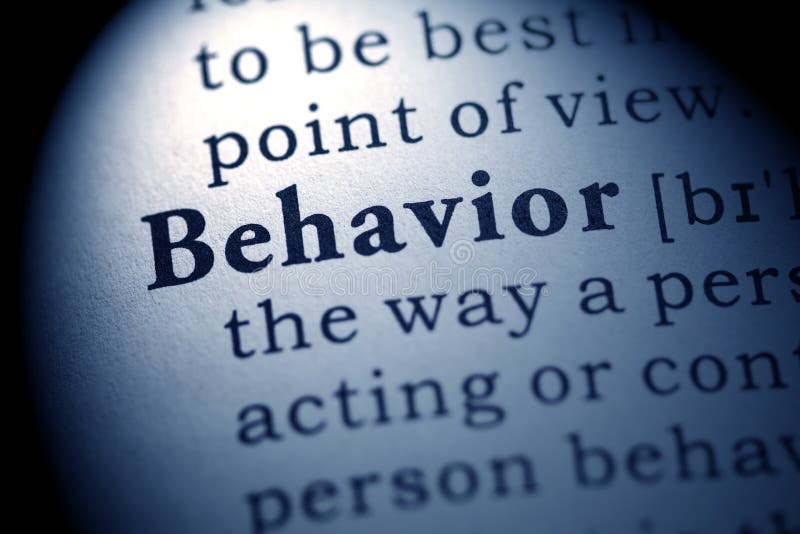 Definition of the Word Behavior Stock Photo - Image of definition ...