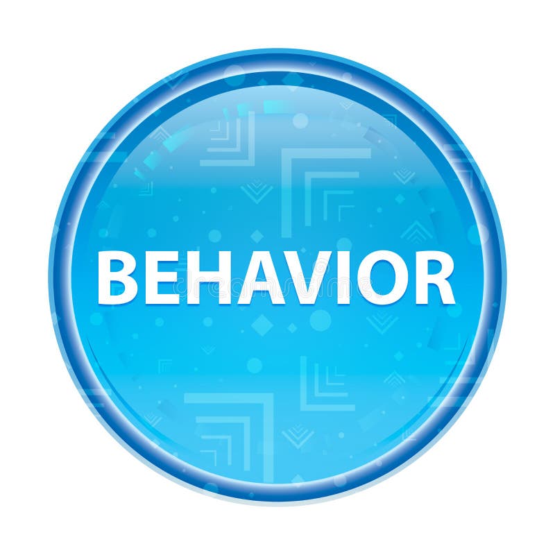 Behavior Floral Blue Round Button Stock Illustration - Illustration of ...