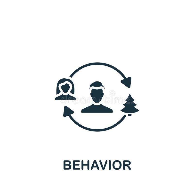 Behavior Icon. Monochrome Simple Sign from Core Values Collection Stock ...