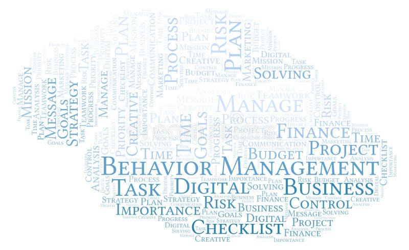 Behavior Management Word Cloud, Made with Text only. Stock Illustration ...