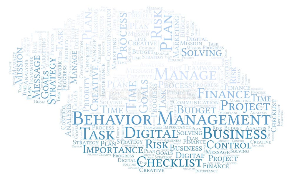 Behavior Management Word Cloud, Made with Text only. Stock Illustration ...
