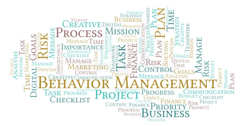 Behavior Management Word Cloud, Made with Text only. Stock Illustration ...