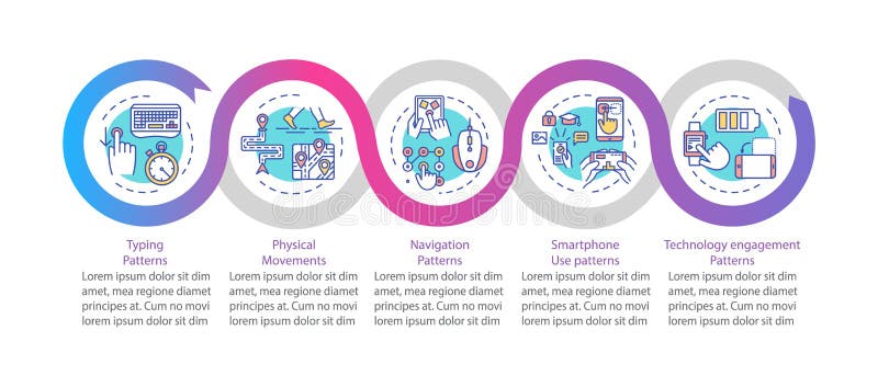 Behavior Metrics Elements Vector Infographic Template Stock Vector ...