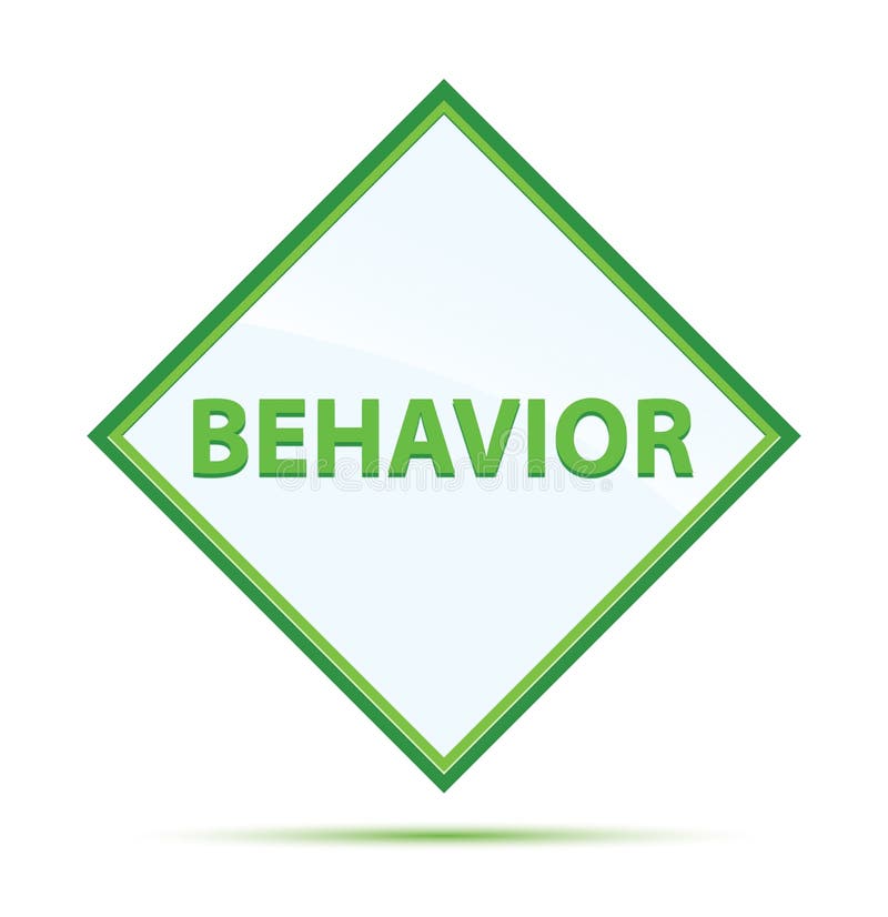 Behavior Modern Abstract Green Diamond Button Stock Illustration ...