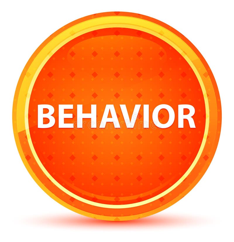 Behavior Natural Orange Round Button Stock Illustration - Illustration ...