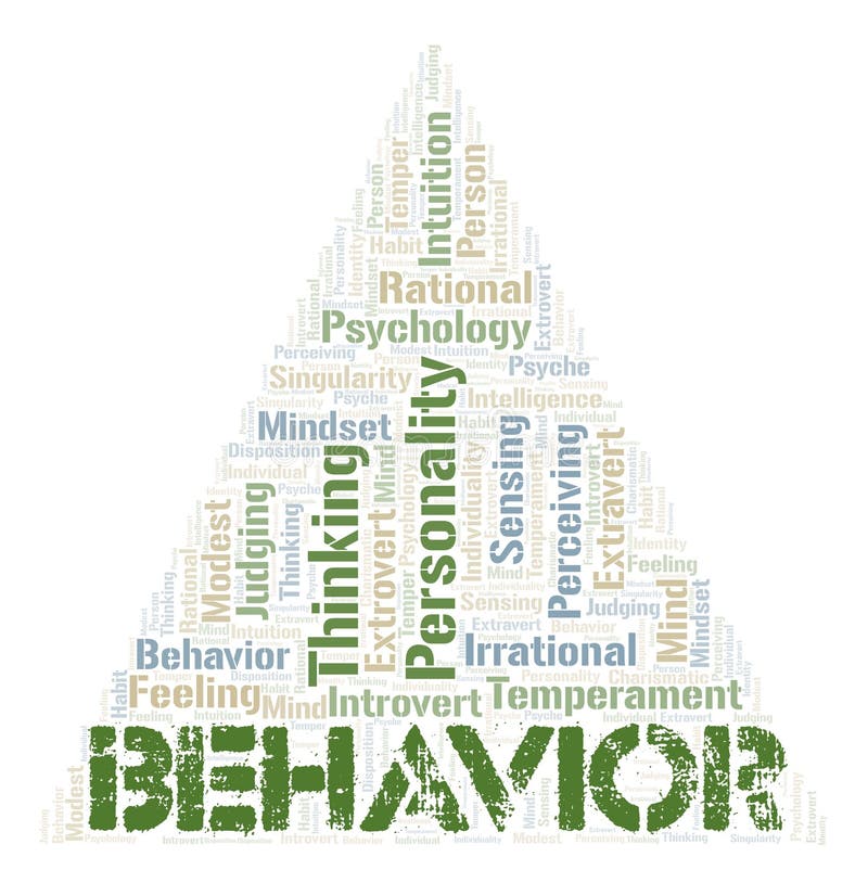 Behavior Typography Word Cloud Create with the Text only. Stock ...