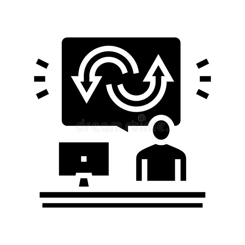 Behavior User Glyph Icon Vector Illustration Stock Vector ...