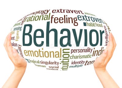 Behavior Word Cloud Hand Sphere Concept Stock Illustration ...