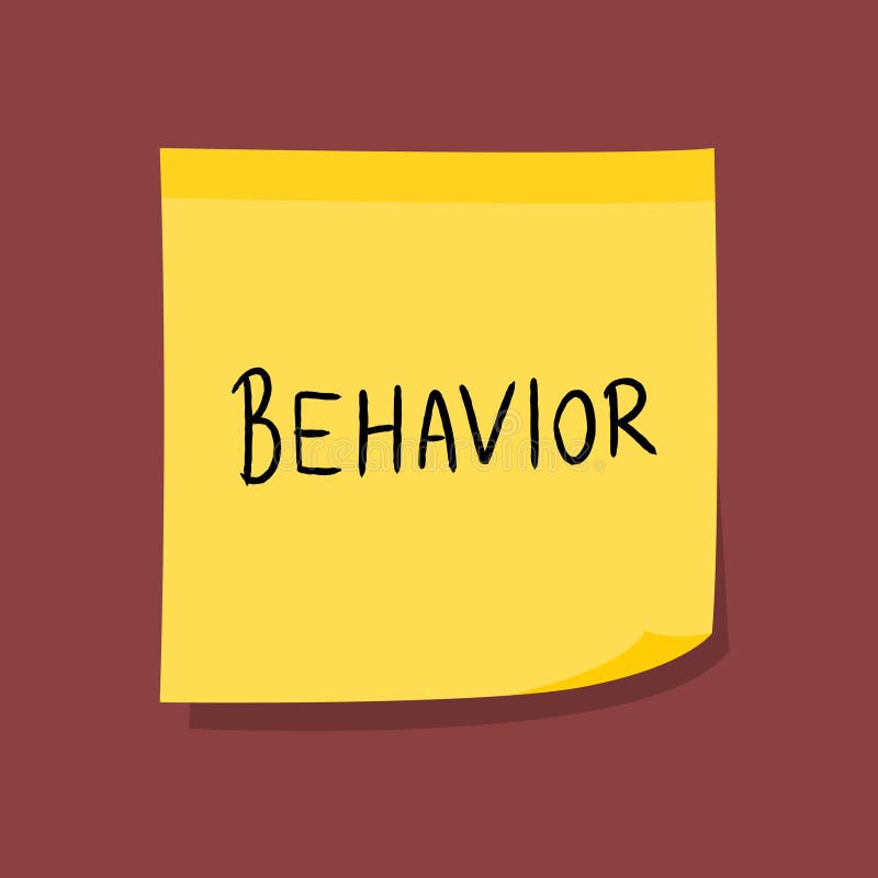 Behavior word sign stock vector. Illustration of science - 258141839
