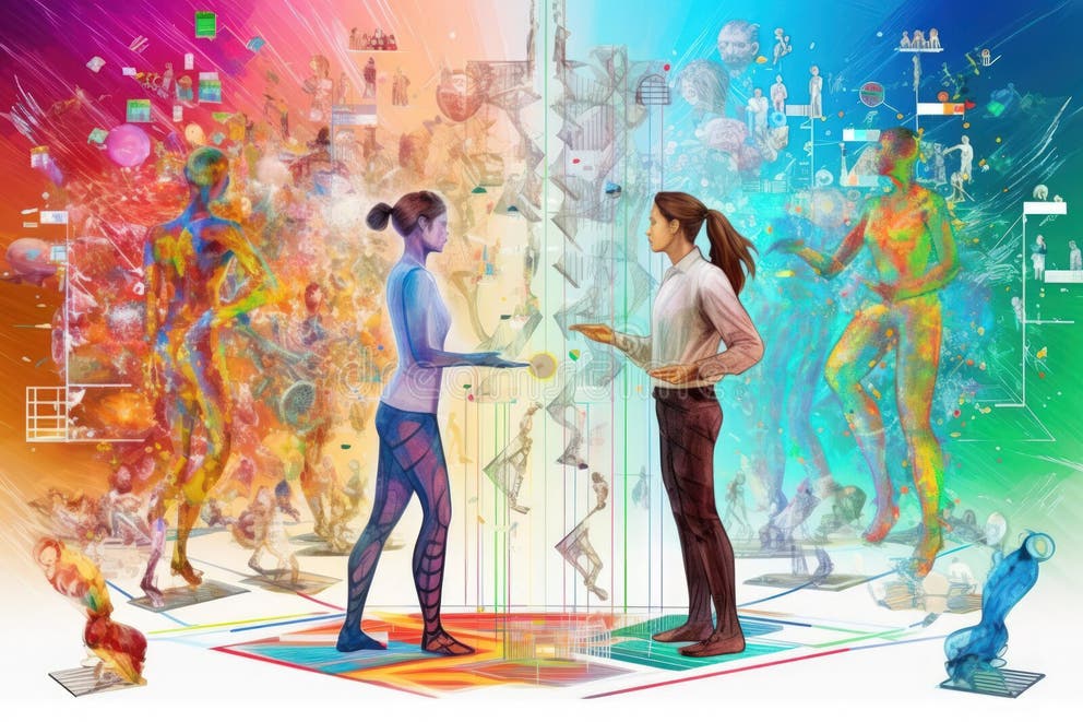 Behavioral Analysis and Artificial Intelligence - Generative AI Stock Illustration ...