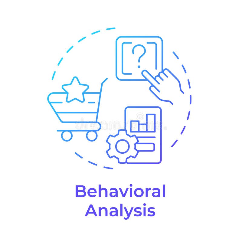 Behavioral Analysis Blue Gradient Concept Icon Stock Illustration ...