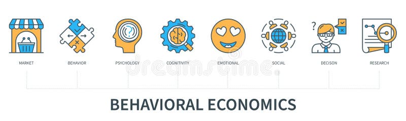 Behavioral Economics Banner with Icons in 3d Style Stock Illustration ... Behavioral Economics Banner with Icons in 3d Style Stock Illustration ...