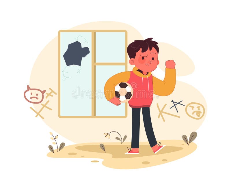 Behavioral Problems of a Neglected Child. Little Boy with Bad ...