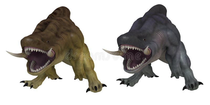 Behemoth a Mythological Beast Stock Illustration - Illustration of ...