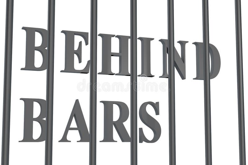 BEHIND BARS concept stock illustration. Illustration of depression ...