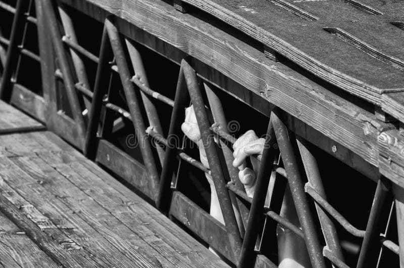 Behind bars stock image. Image of outdoor, human, metal - 40666235