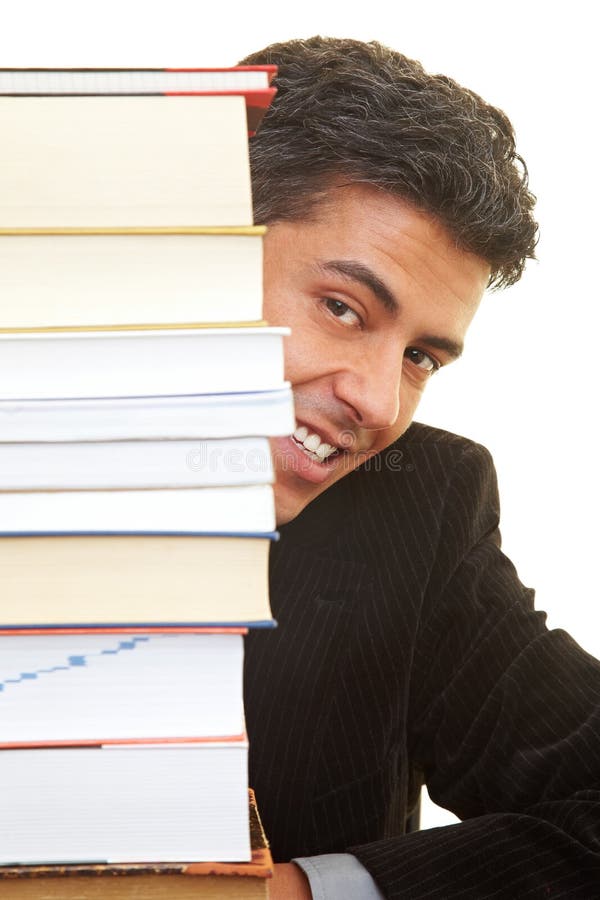 Behind books stock photo. Image of satisfaction, read - 10338630