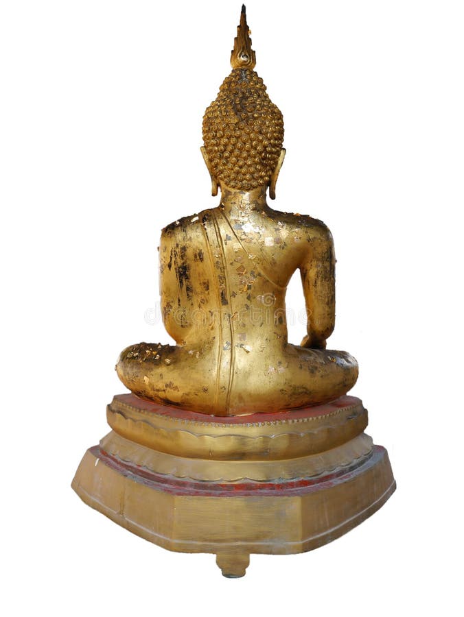 Behind of Buddha statue stock photo. Image of isolate - 66824090