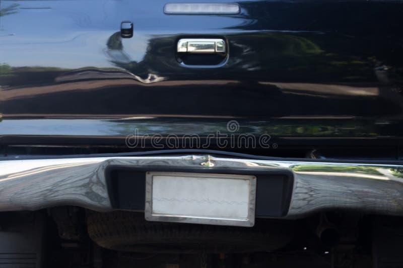 Behind Car Behind License Plate Stock Image - Image of asphalt ...